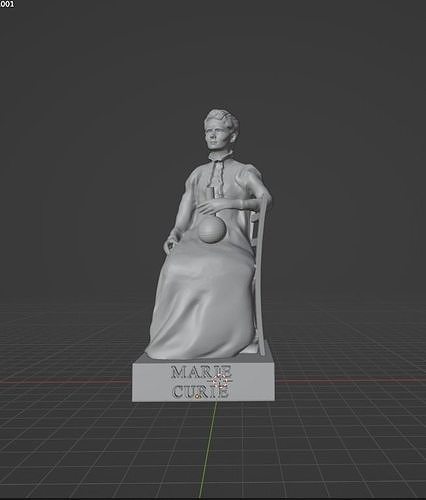 Marie Curie 3D model 3D printable | CGTrader