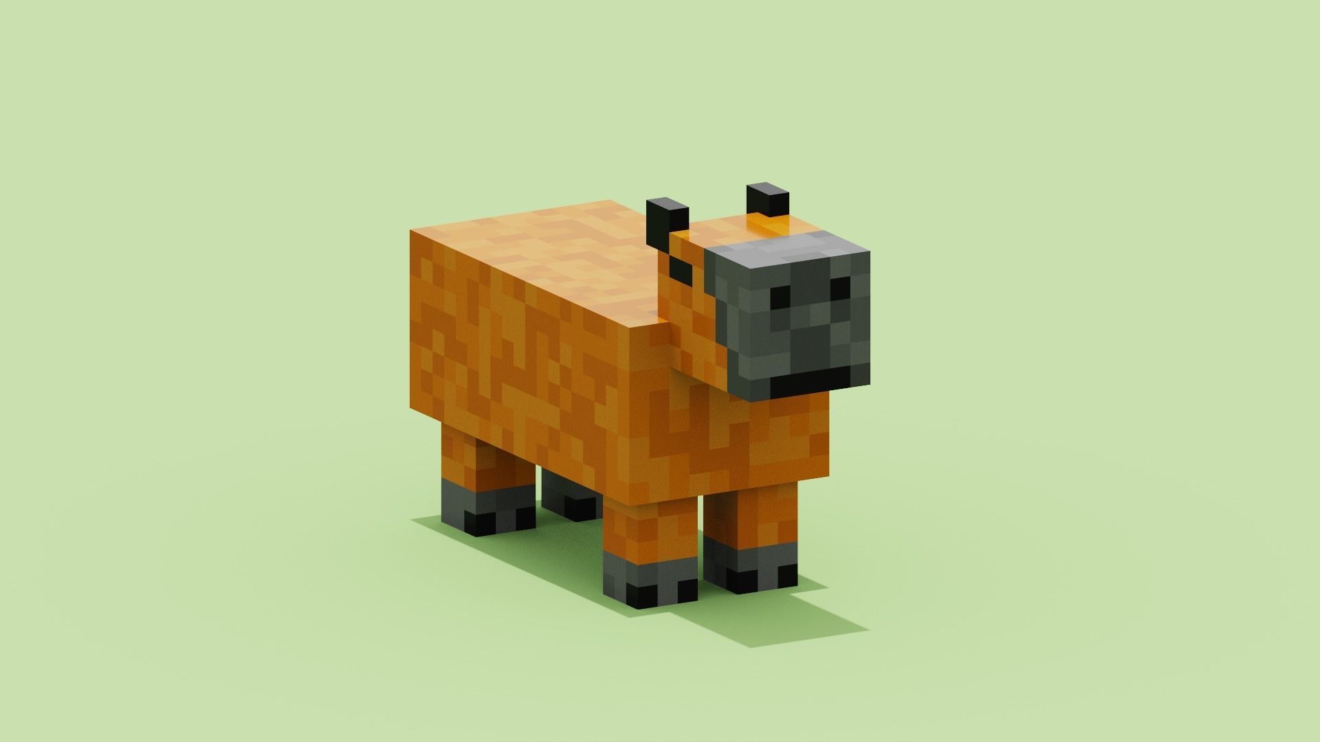 3D model Minecraft Capybara VR / AR / low-poly | CGTrader