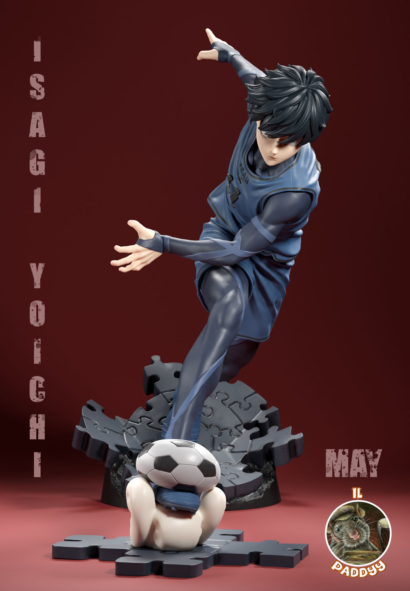 Yoichi Isagi fan art from Blue Lock 3D model 3D printable | CGTrader