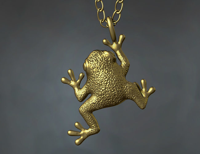 Frog pendant necklace jewelry 3D model 3D printable | CGTrader