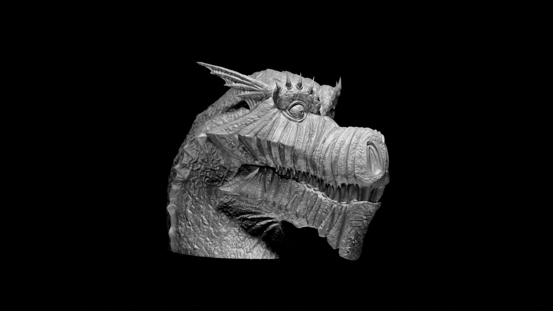 Stylized Dragon Head - Printable Model 3D model 3D printable | CGTrader