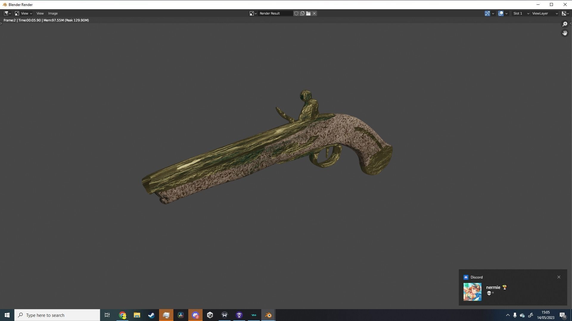 flintlock pistol 3D model | CGTrader