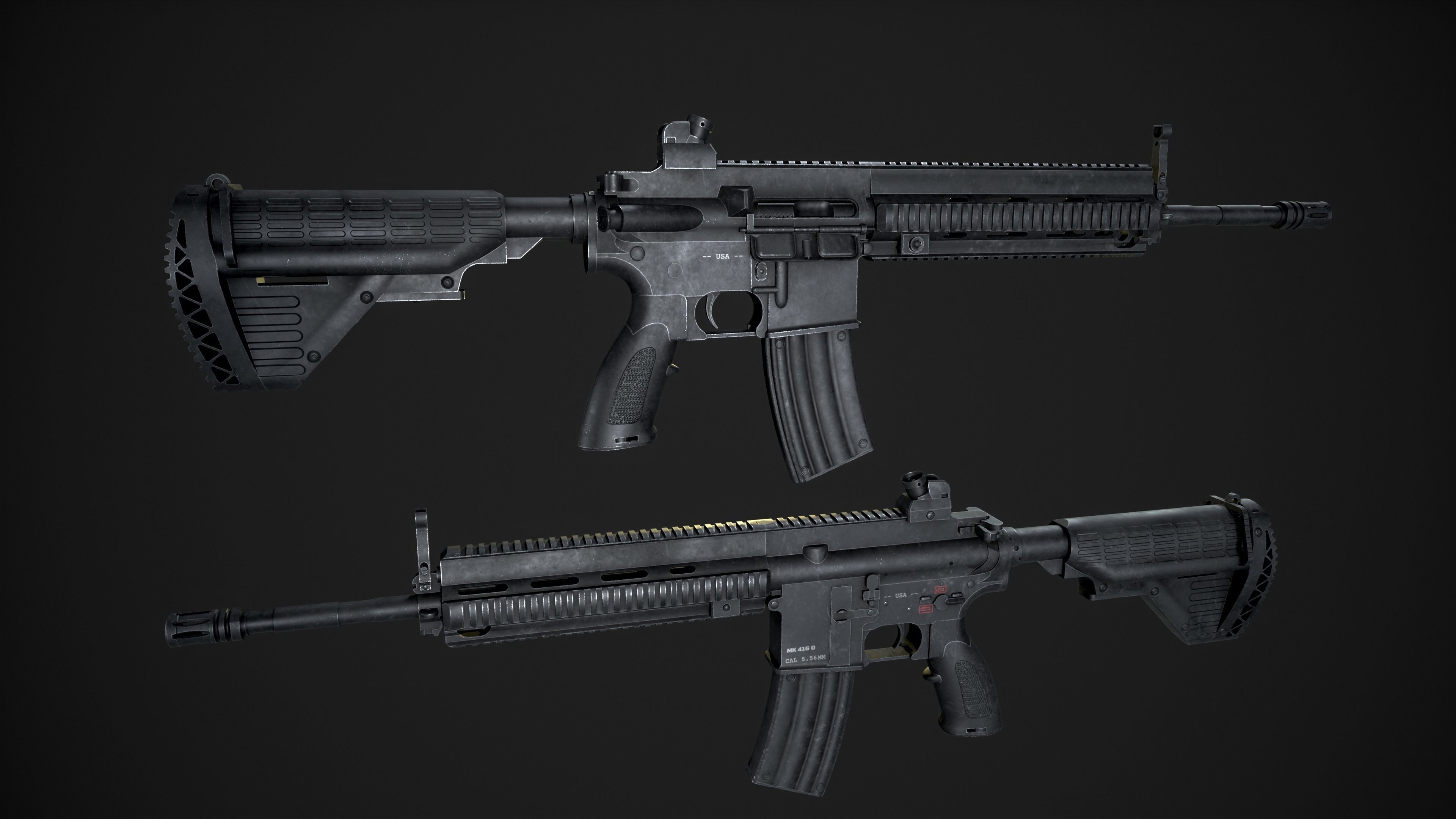 M416 Realistic Assault Rifle 3D model | CGTrader