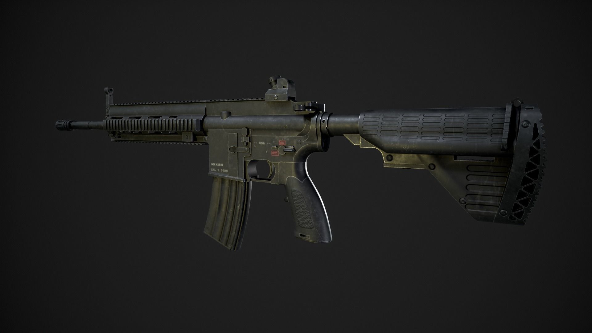 M416 Realistic Assault Rifle 3D model | CGTrader