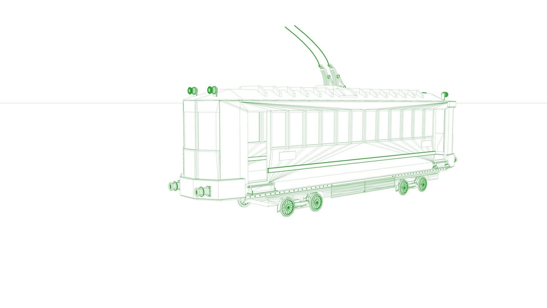 Retro Tramway 3D Model 3D model | CGTrader