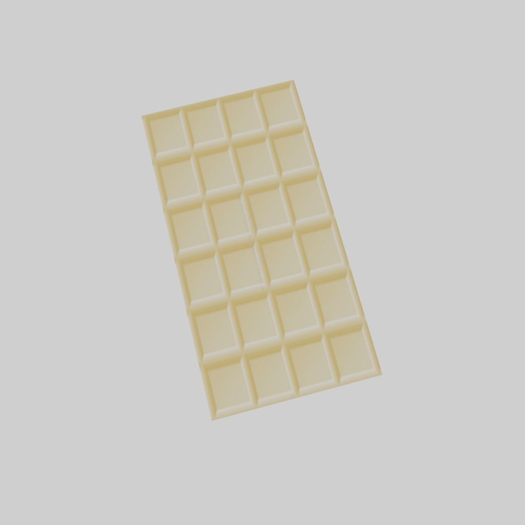 3D model white chocolate bar VR / AR / low-poly | CGTrader