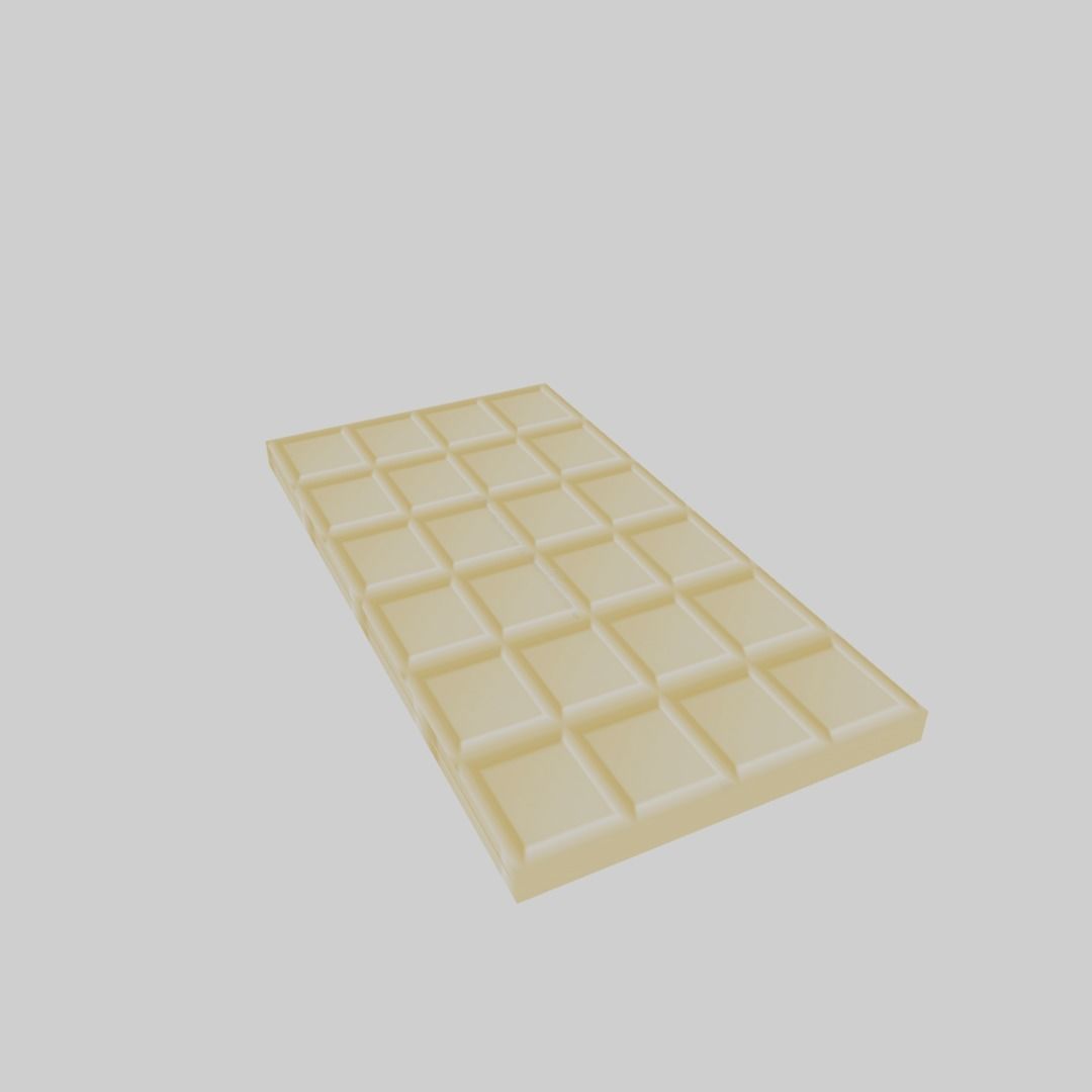 3D model white chocolate bar VR / AR / low-poly | CGTrader