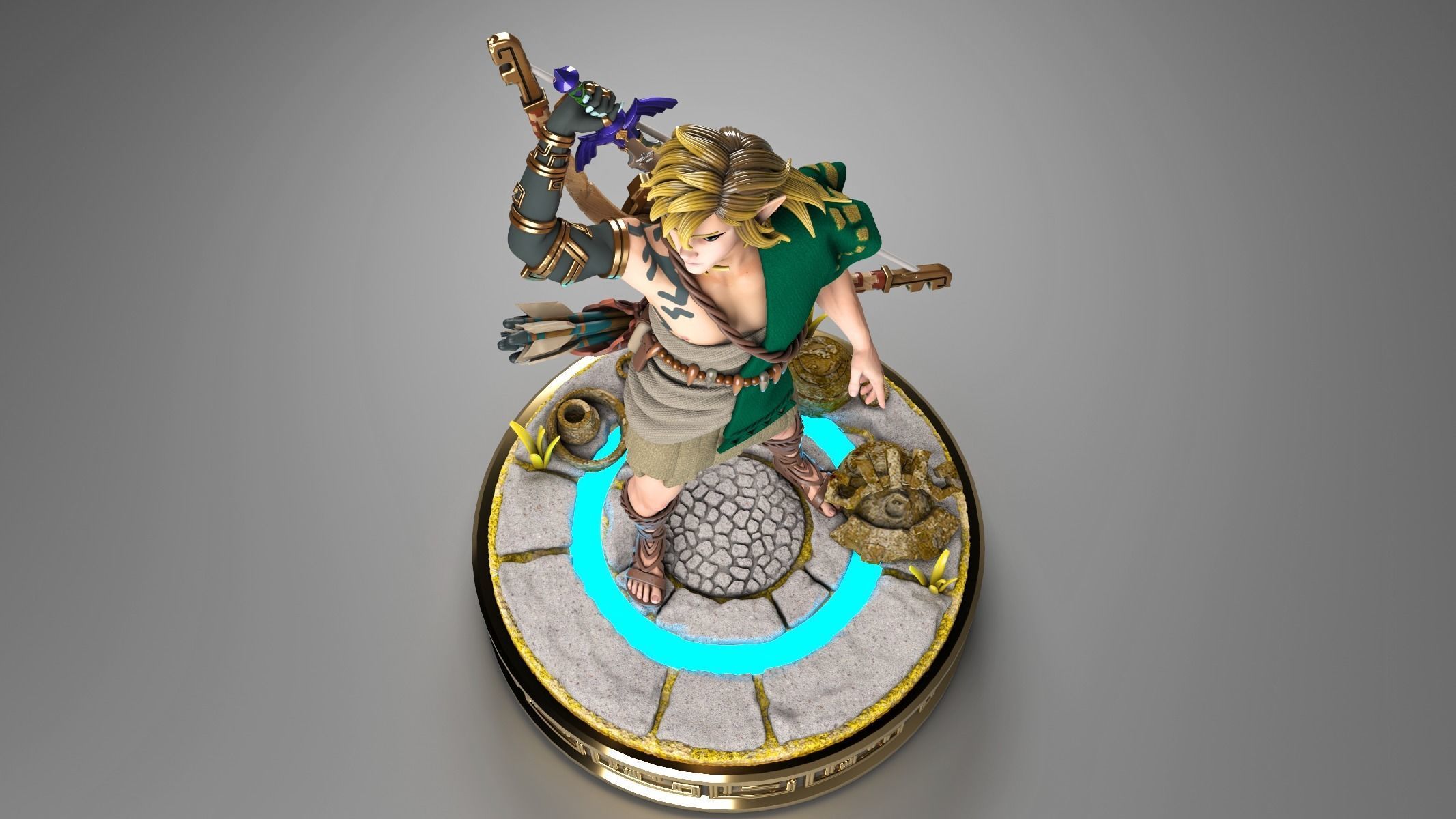 Link HD Statue - Zelda Tears Of The Kingdom - TOTK 3D model 3D ...