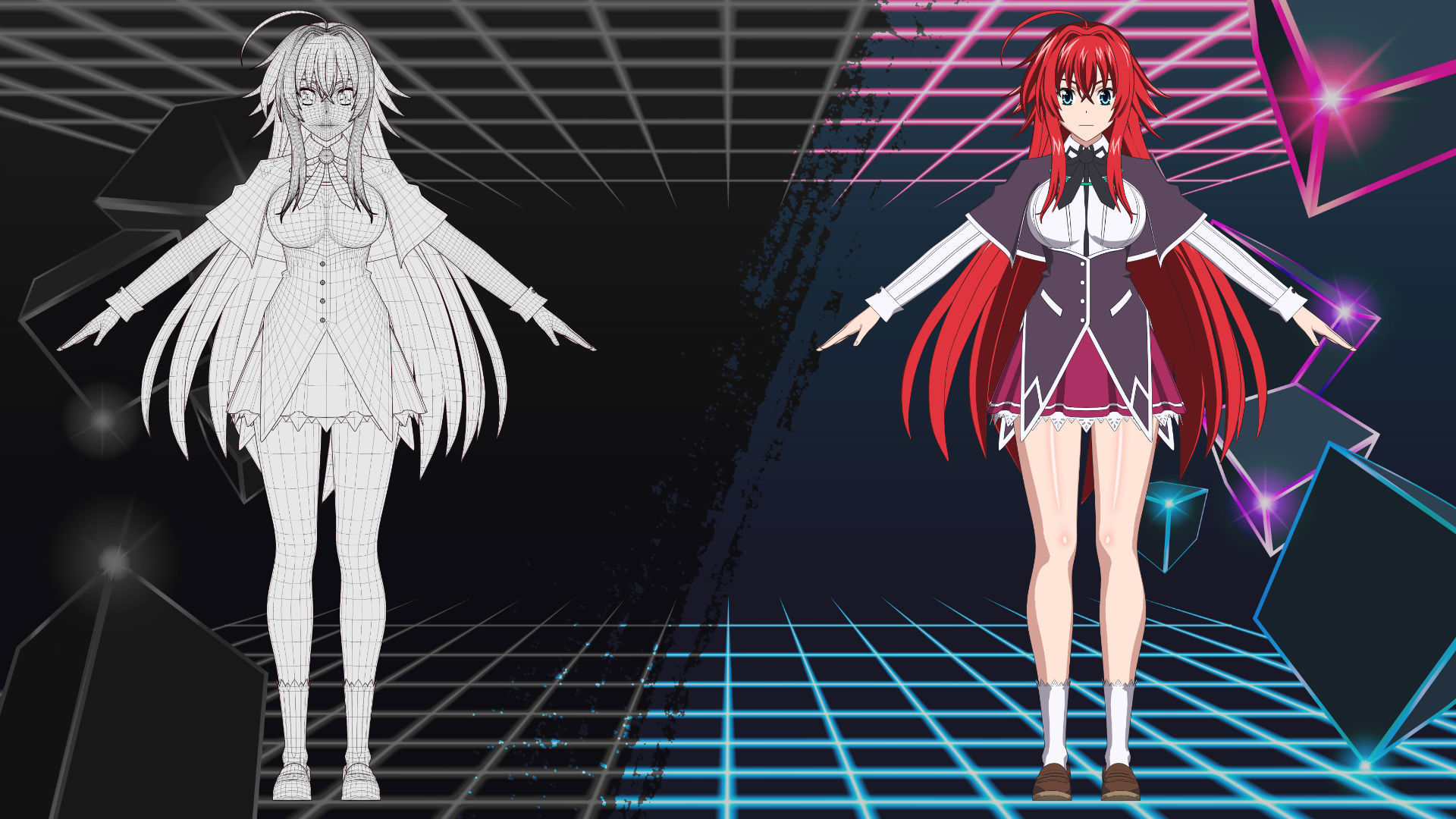 Rias Gremory - High School DXD - 3D Model Blender 3D model animated rigged | CGTrader