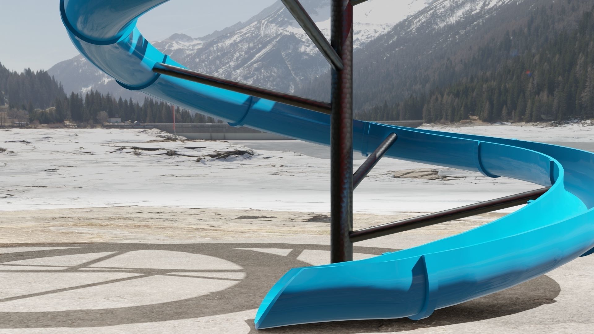 3D model Water Slide VR / AR / low-poly | CGTrader