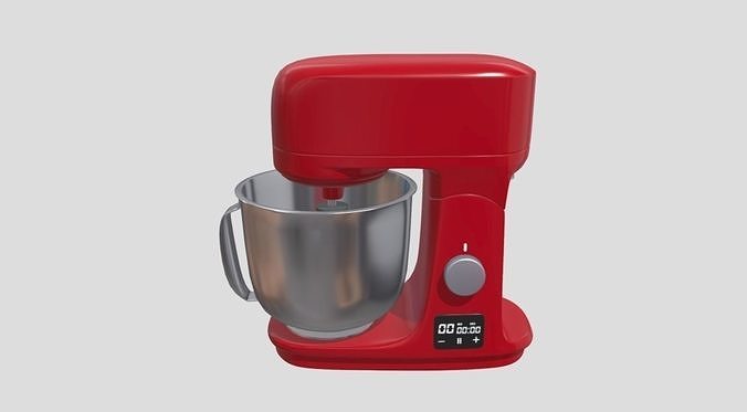 3D model Food Mixer Red VR / AR / low-poly | CGTrader