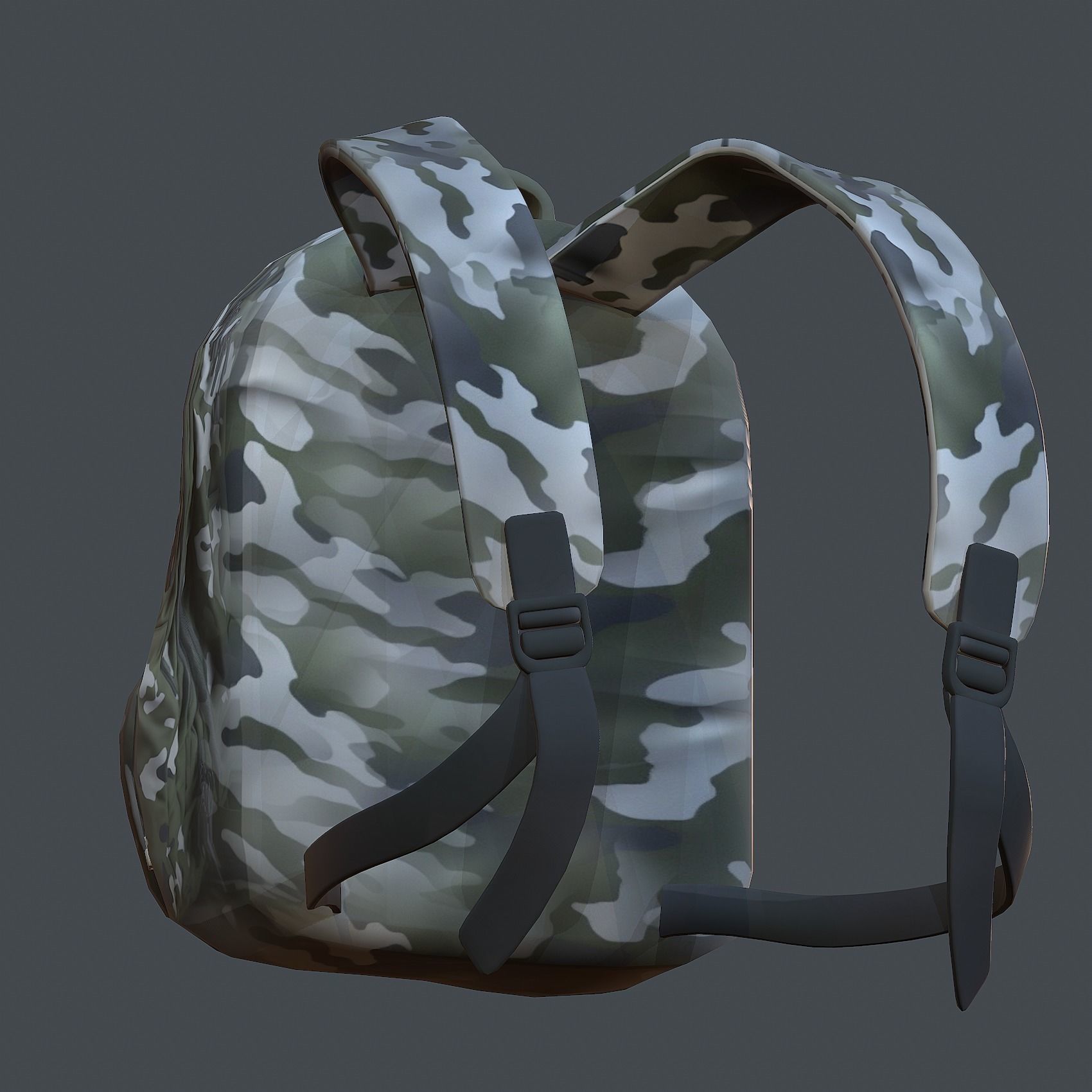 3D model Backpack Camping Generic military human bag storqge baggage VR ...