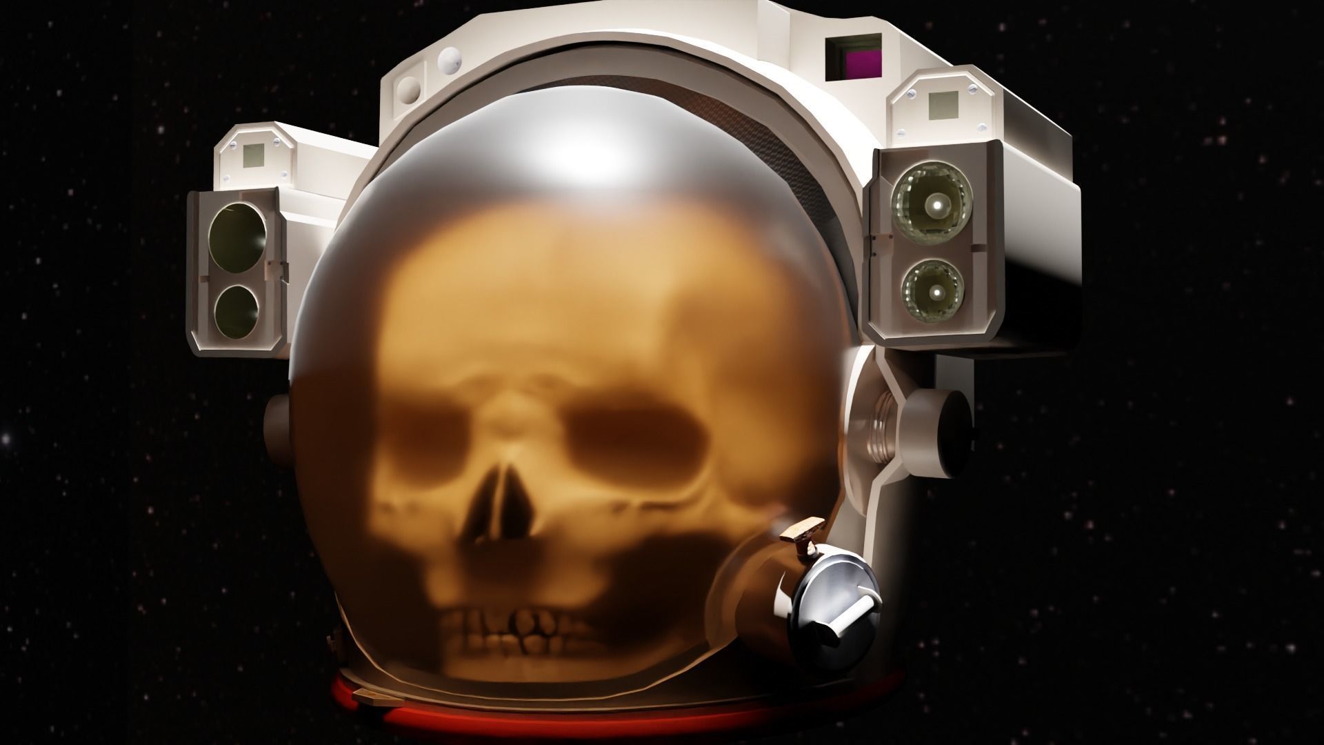 Animated Skull Space Helmet 3D model | CGTrader