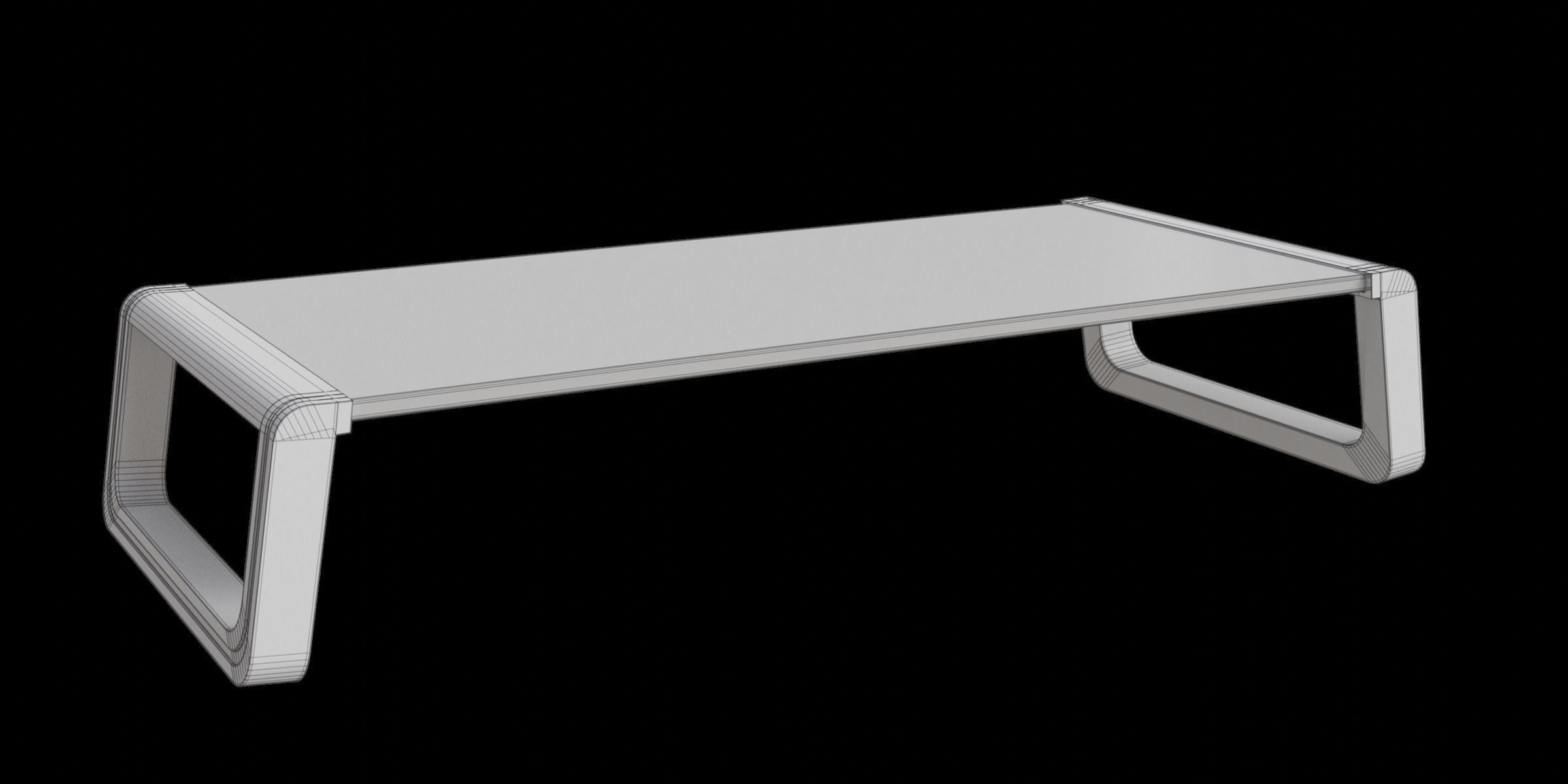 3D model White Monitor Riser VR / AR / low-poly | CGTrader