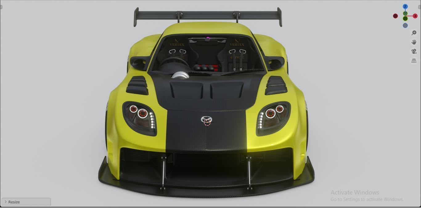 Veilside RX 7 4 Rotor Twin Turbo Engine 3D model | CGTrader