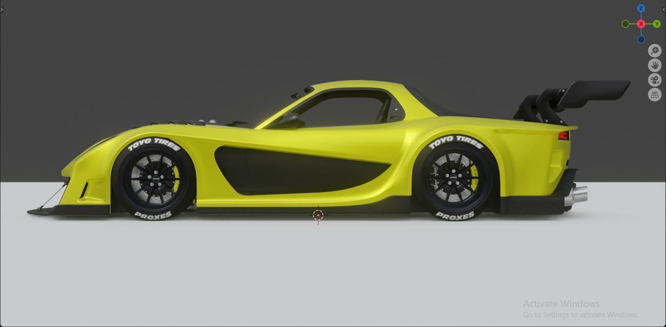 Veilside RX 7 4 Rotor Twin Turbo Engine 3D model | CGTrader