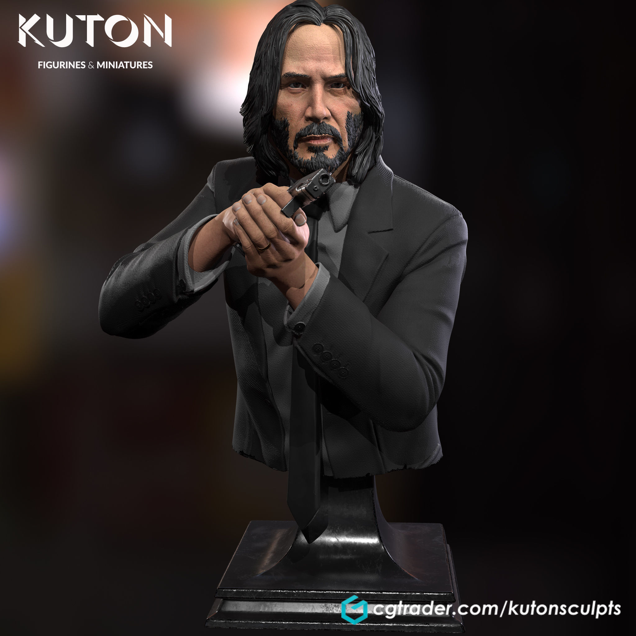 John Wick 3D model 3D printable | CGTrader