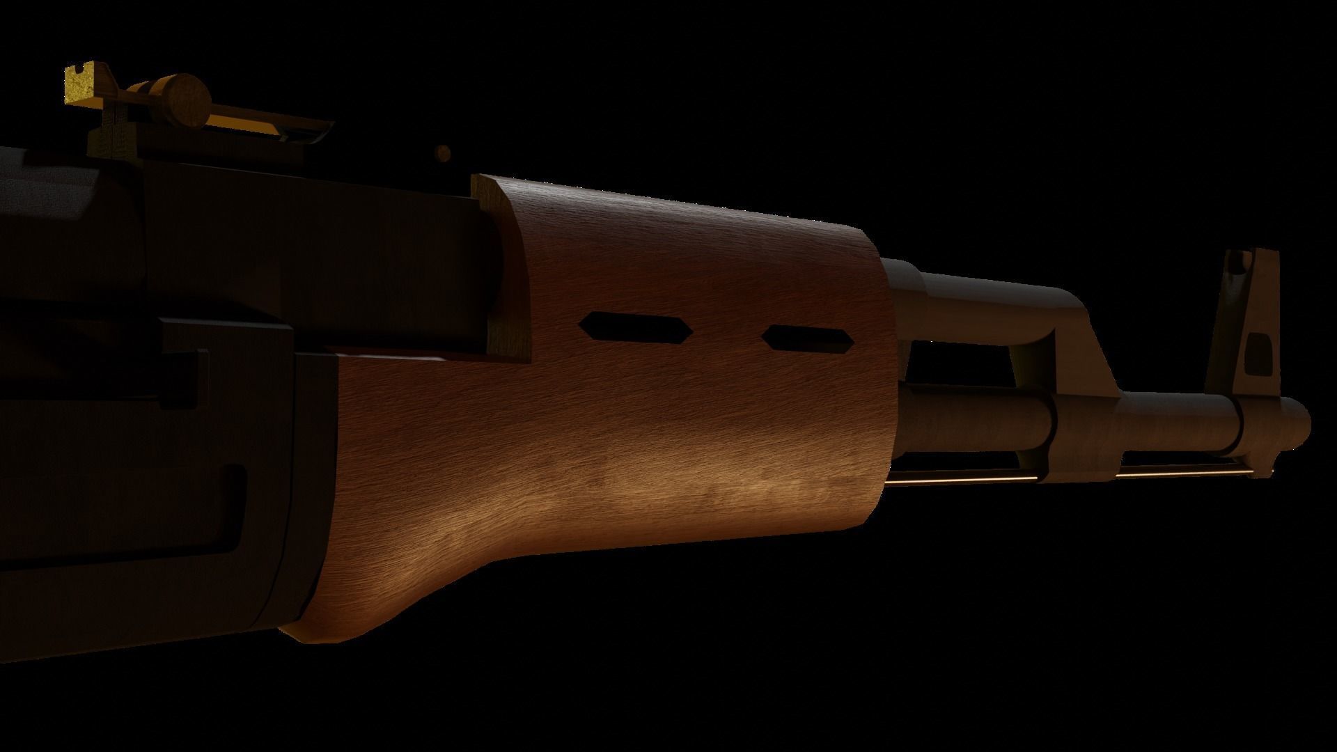 Ak47 Rifle Assault Rifle Gun Weapon 3D Model free VR / AR / low-poly 3D ...