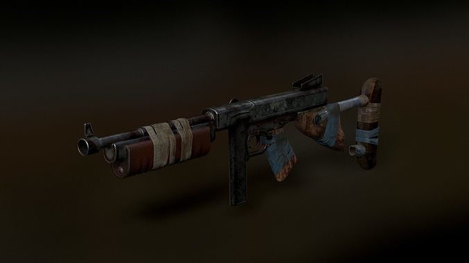3D model Rust Thompson Gun - Game Ready VR / AR / low-poly | CGTrader