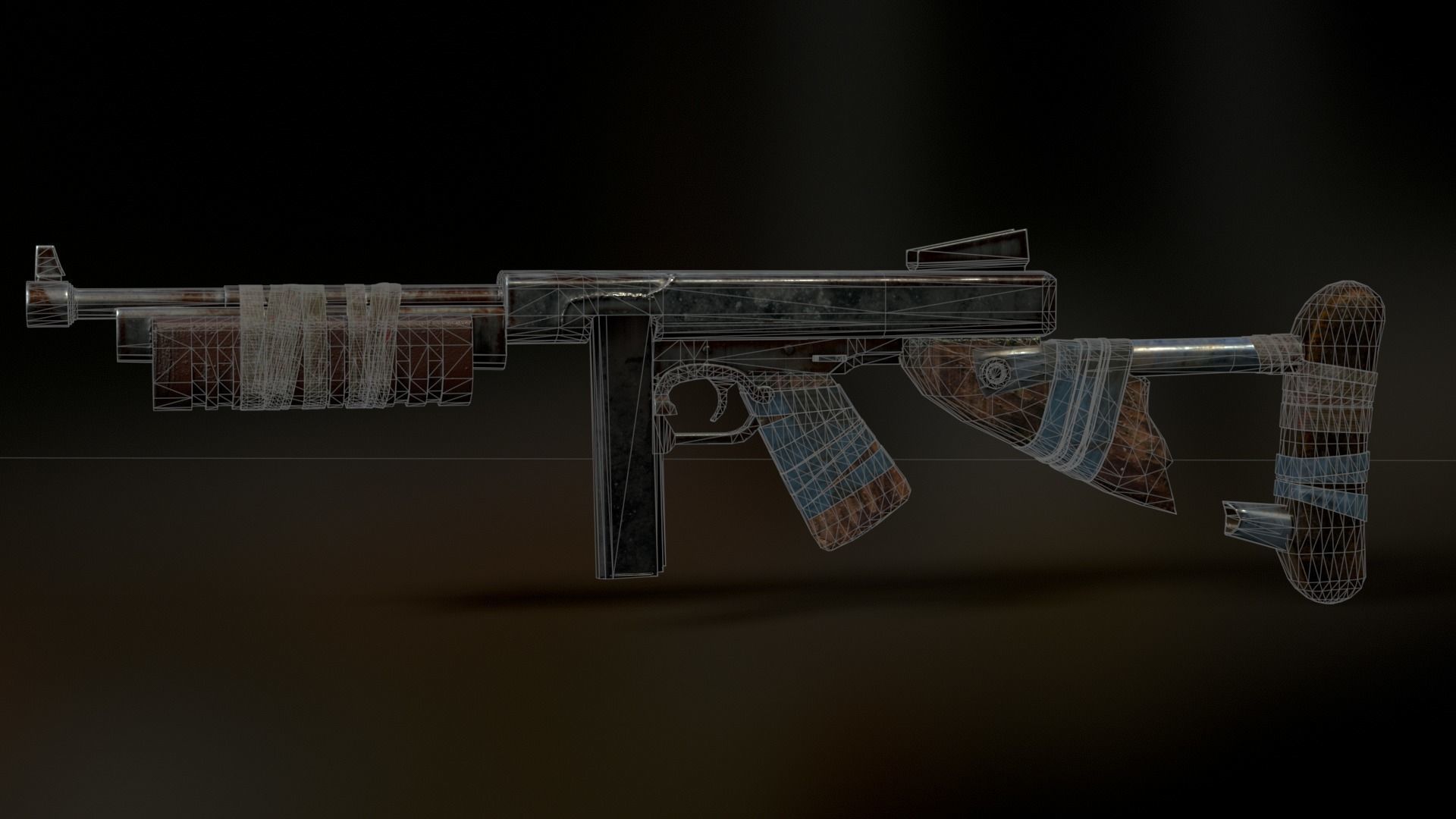 3D model Rust Thompson Gun - Game Ready VR / AR / low-poly | CGTrader