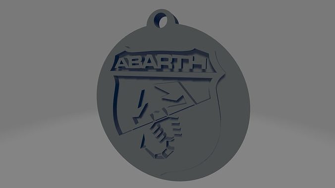 Abarth Keychain 3D model 3D printable | CGTrader