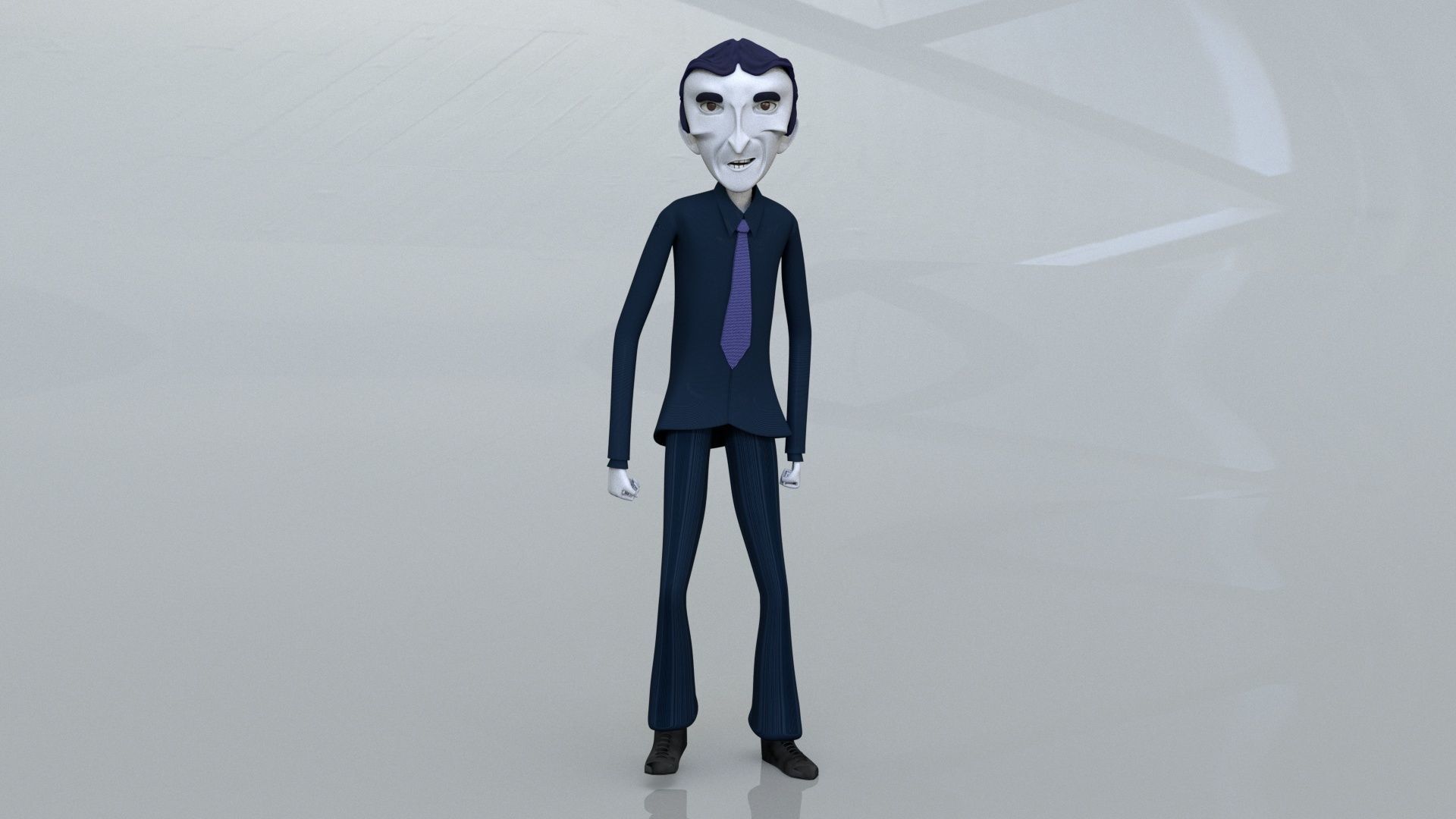 Mr Dracula cartoon rigged character 3D model rigged | CGTrader