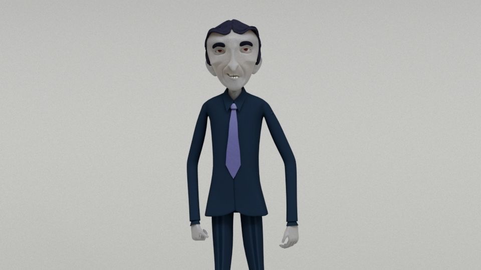 Mr Dracula cartoon rigged character 3D model rigged | CGTrader