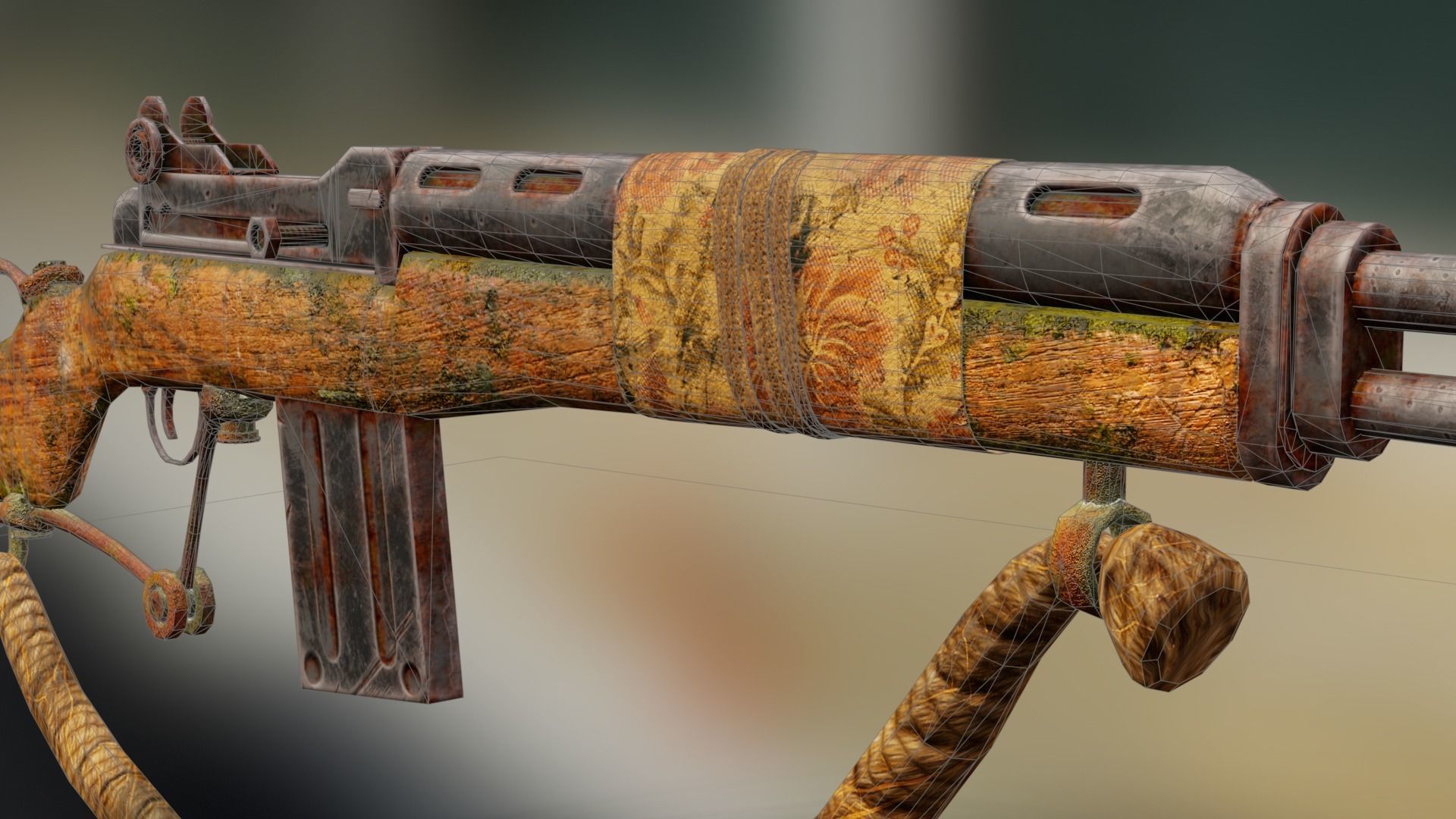 3D model Rust Rifle Game Ready VR / AR / low-poly | CGTrader