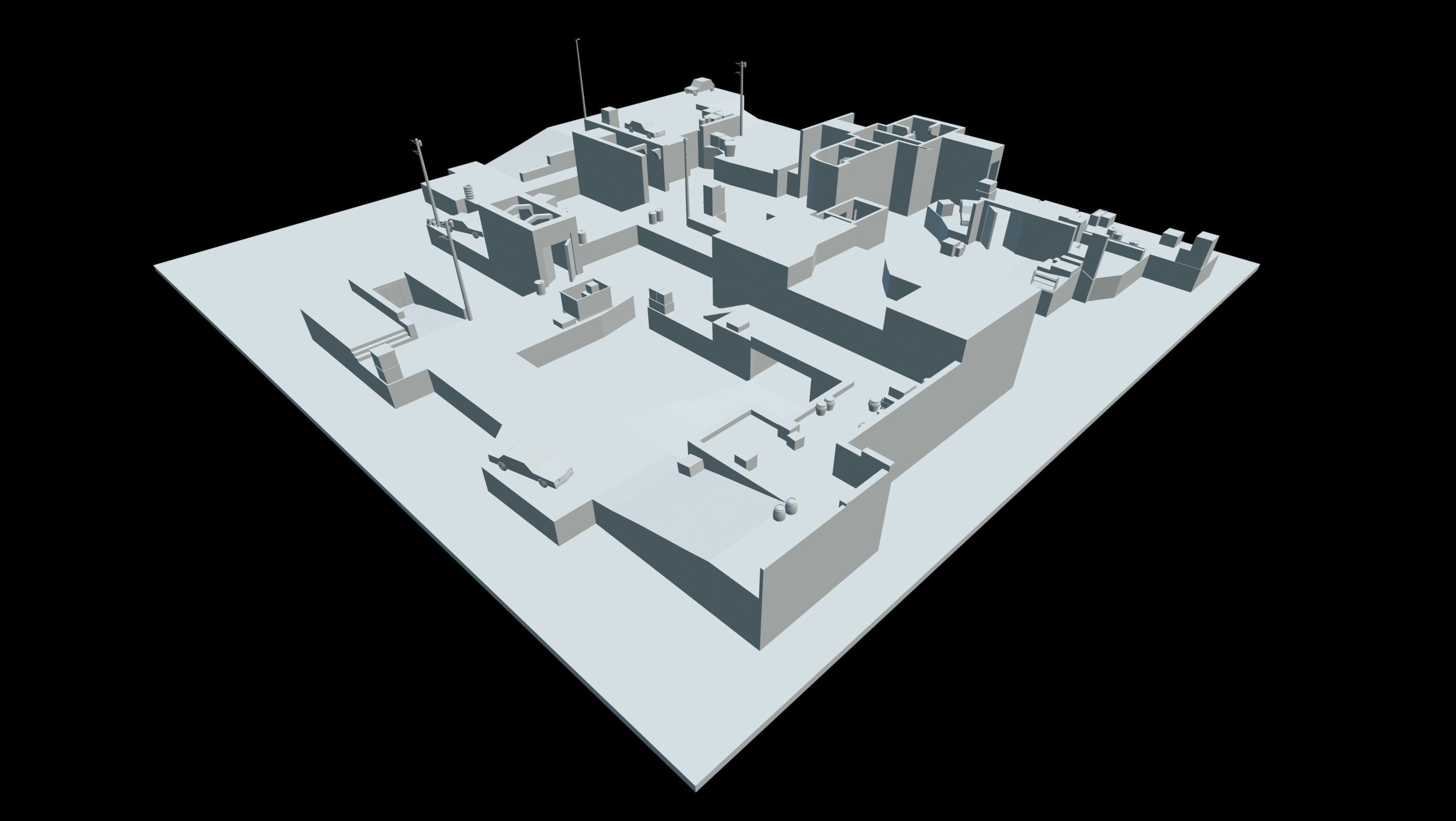CS-GO Dust 2 Low-Poly 3D Model 3D Print 3D model 3D printable | CGTrader