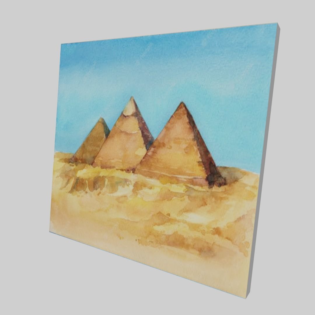 3D model Egyptian pyramids painting VR / AR / low-poly | CGTrader