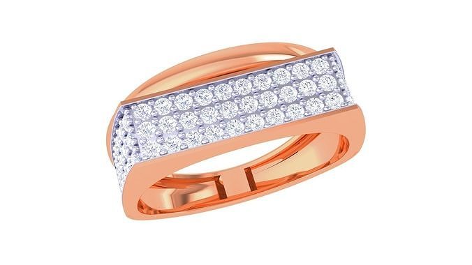 Men Groom Gents Diamond Ring 3dm stl obj mtl 3mf glb gltf 3D model 3D printable | CGTrader