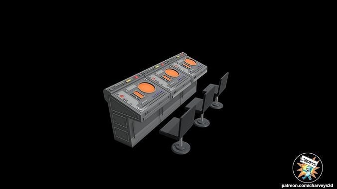 Star Wars Yavin 4 Computer Bank for action figure dioramas 3D model 3D ...