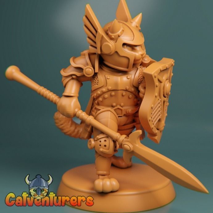Claws and Casters Fantasy Cats RPG Party 3D model 3D printable | CGTrader