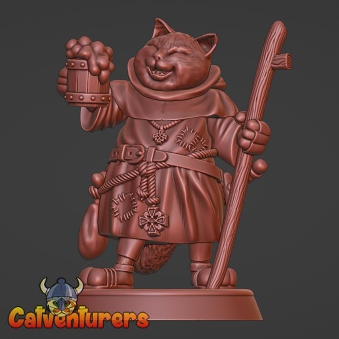 Claws and Casters Fantasy Cats RPG Party 3D model 3D printable | CGTrader