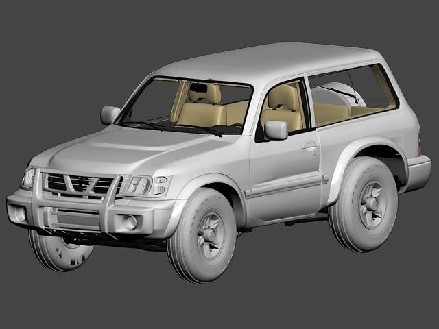 Nissan Patrol one door 3D model rigged | CGTrader