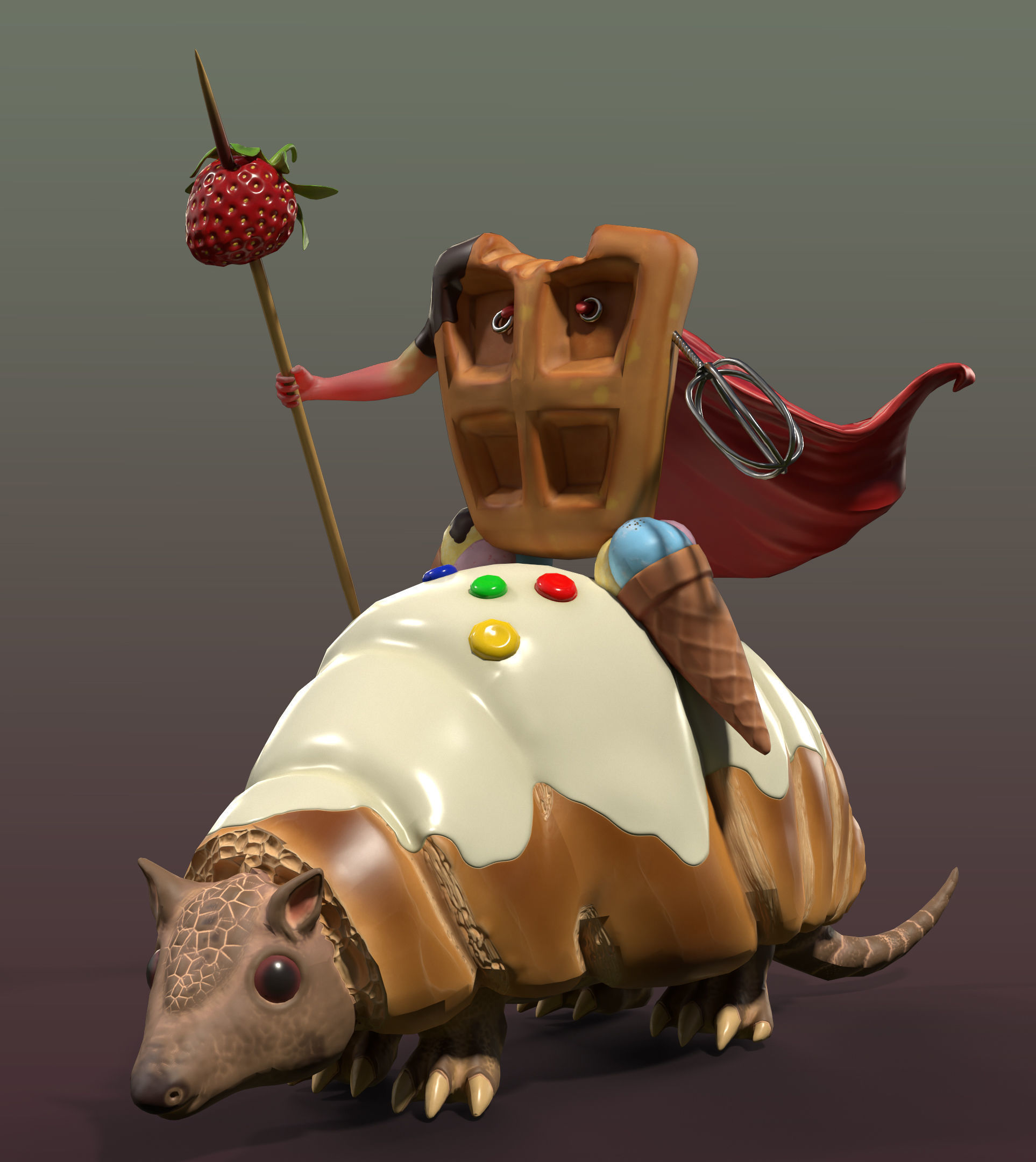 3D model Candy Warrior VR / AR / low-poly | CGTrader