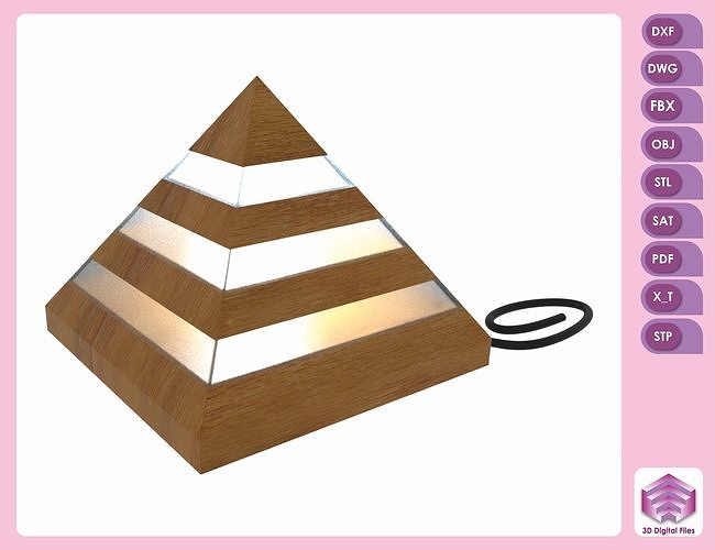 3D model Pyramid LED table lamp VR / AR / low-poly | CGTrader