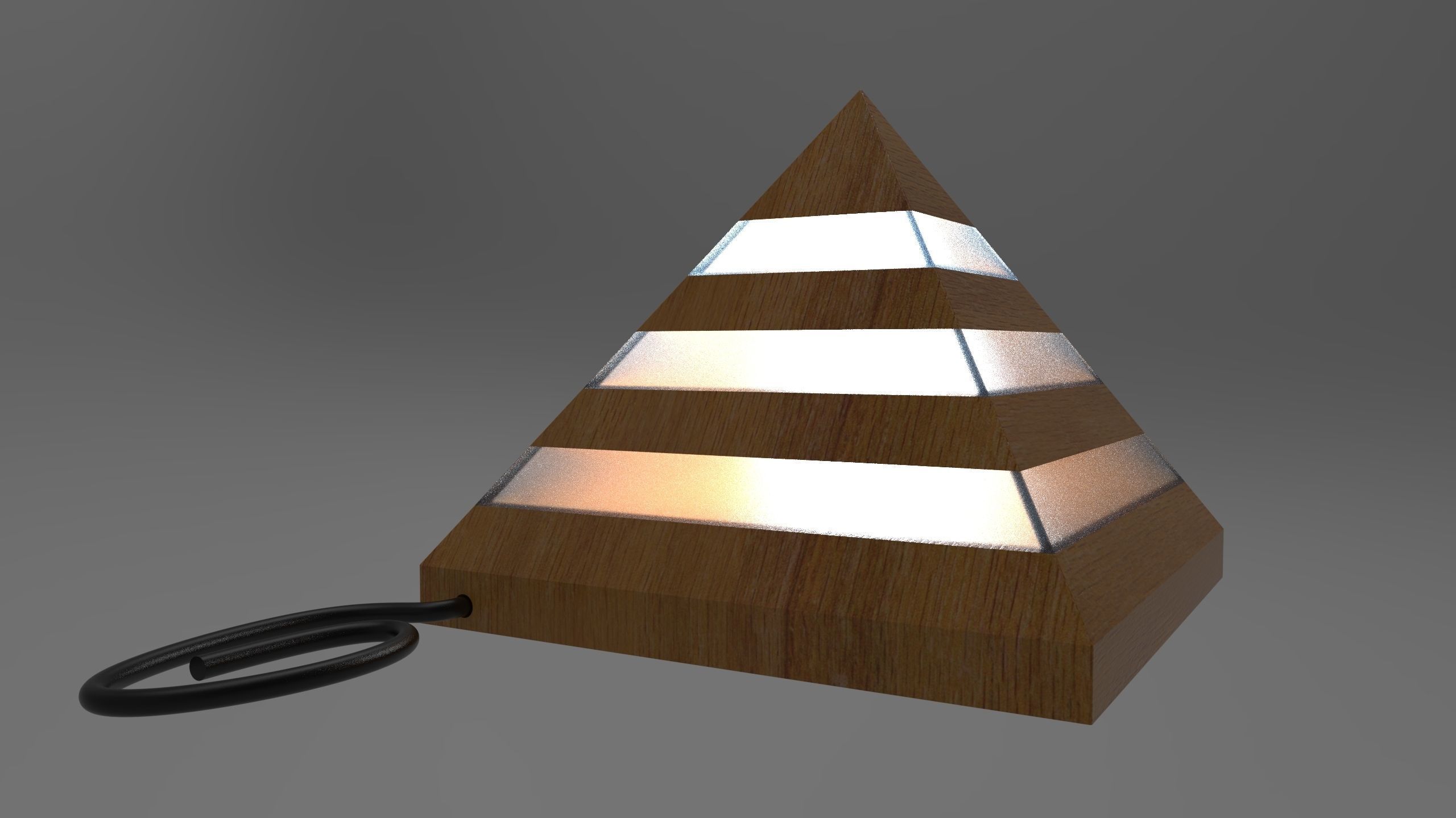 3D model Pyramid LED table lamp VR / AR / low-poly | CGTrader