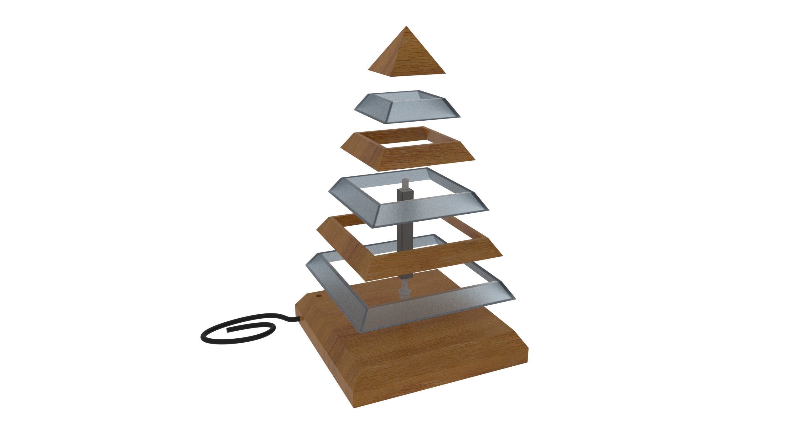 3D model Pyramid LED table lamp VR / AR / low-poly | CGTrader