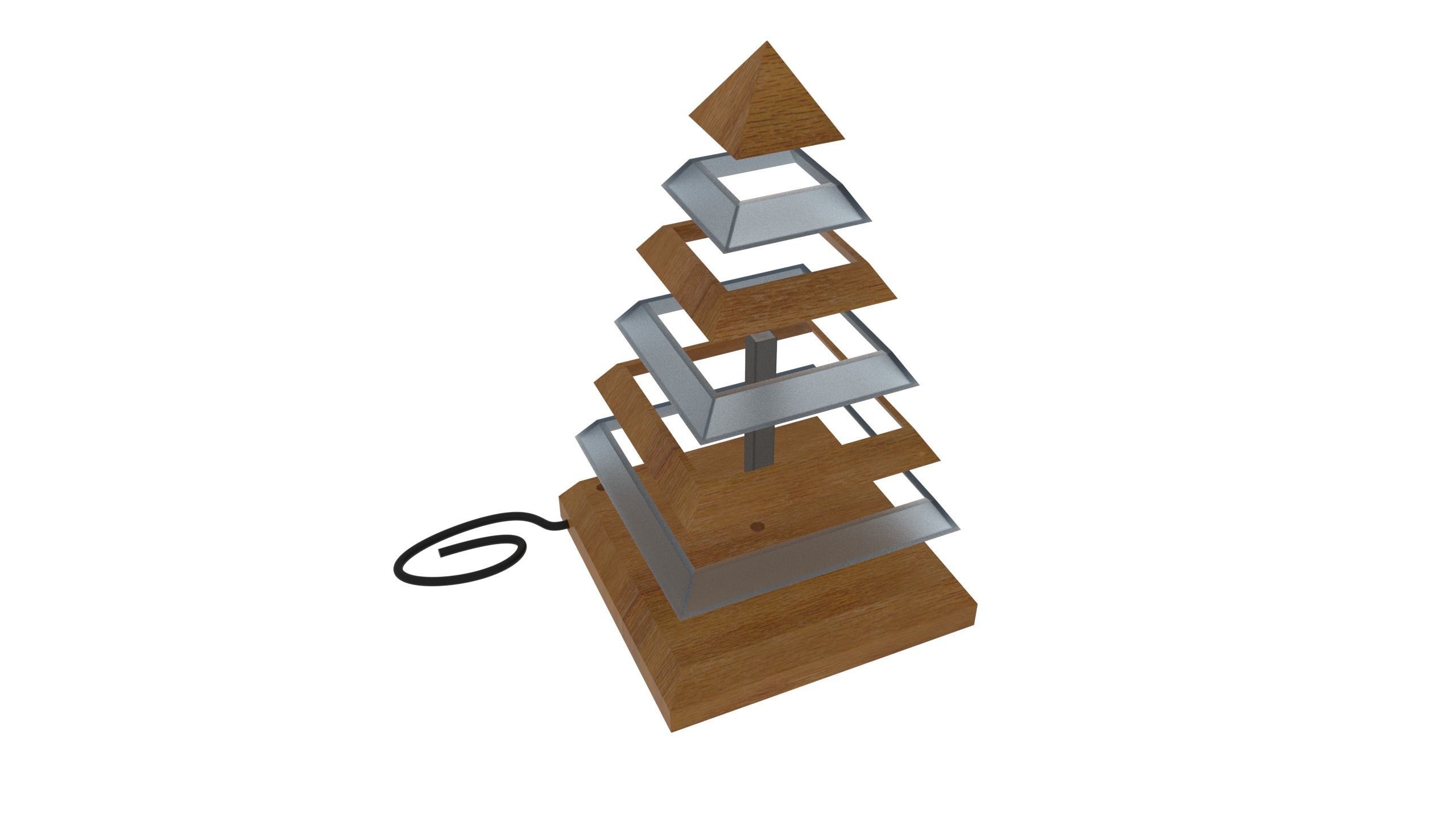 3D model Pyramid LED table lamp VR / AR / low-poly | CGTrader