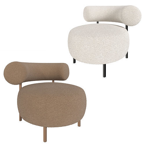 Armchair Bon Bon by Saloni 3D model | CGTrader