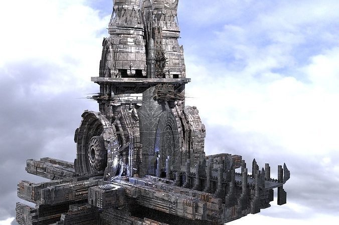 Steampunk Temple Sci Fi Tower 3D model | CGTrader