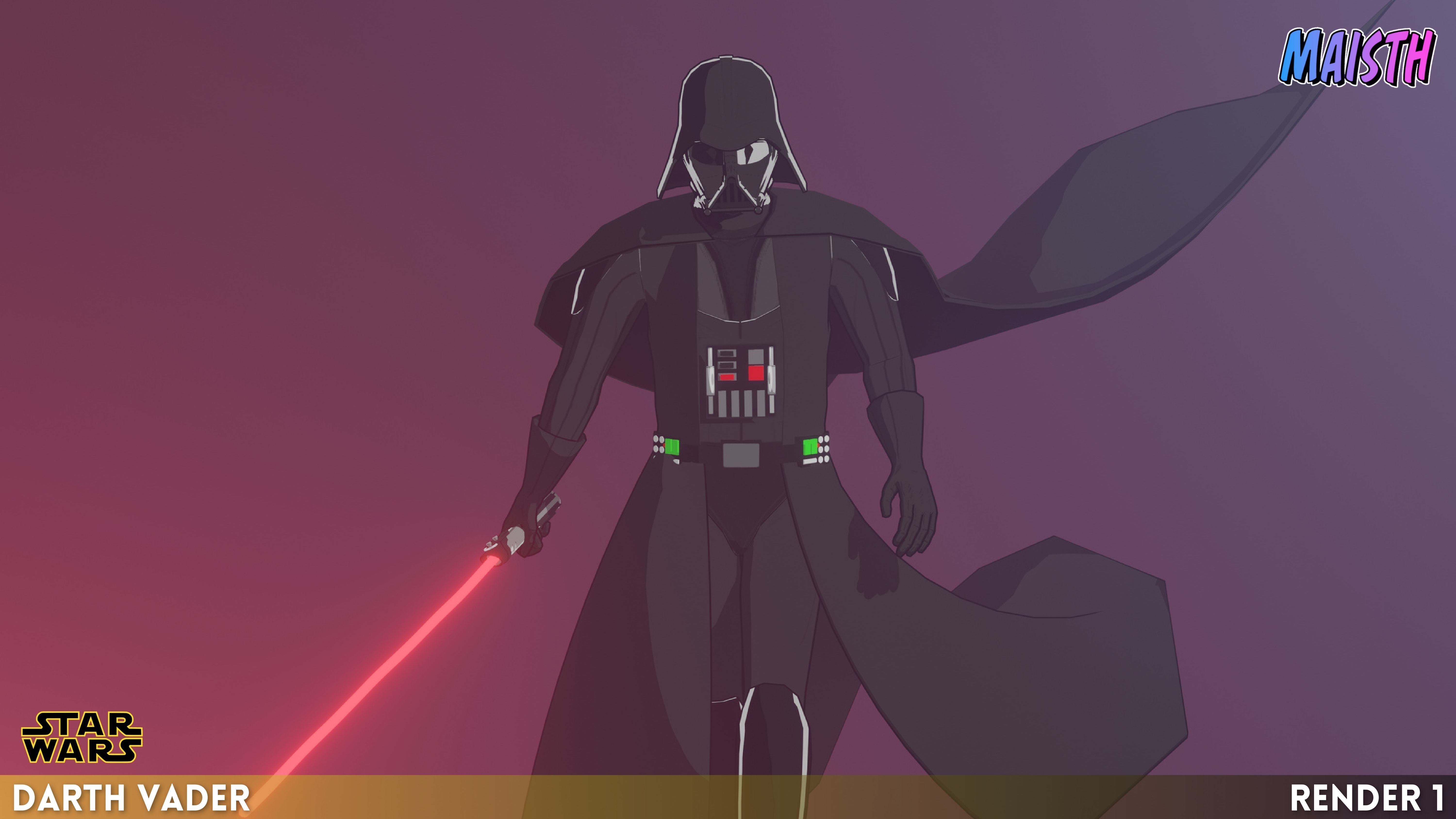 3D model Darth Vader - Star Wars - 3D Model - Rigged VR / AR / low-poly ...