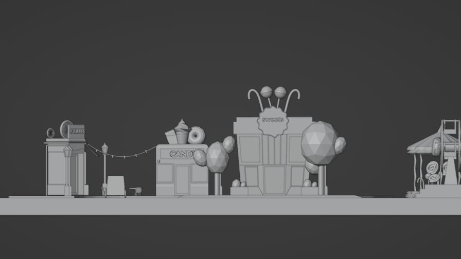 3D model Candy City Diorama 001 VR / AR / low-poly | CGTrader