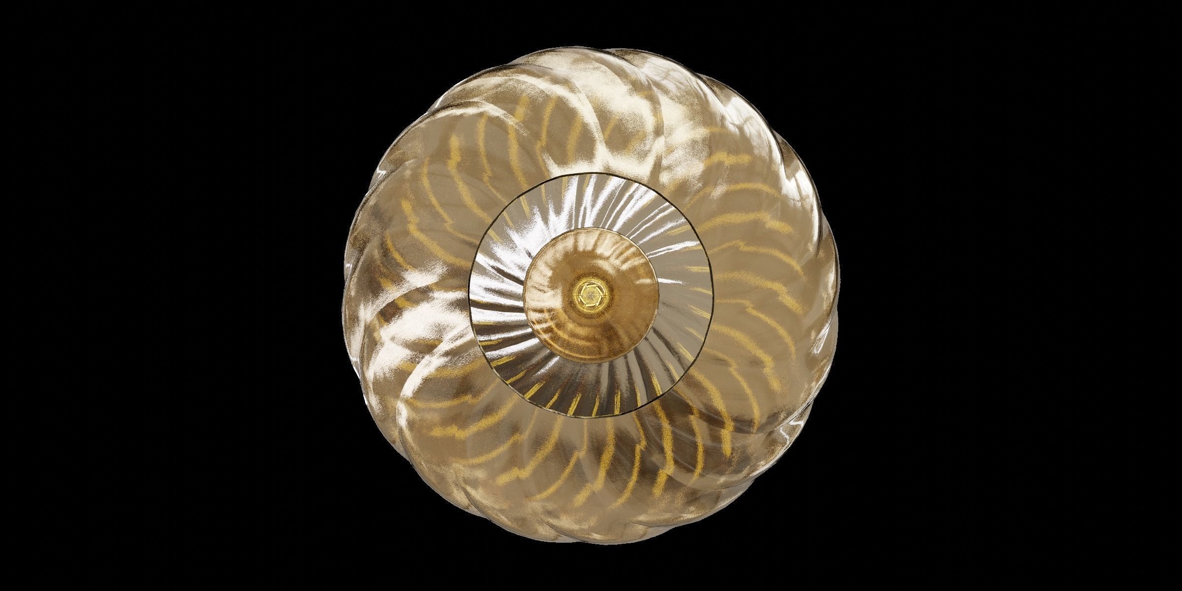 Champagne Gold Freya Shade Ceiling Lights 3D model | CGTrader