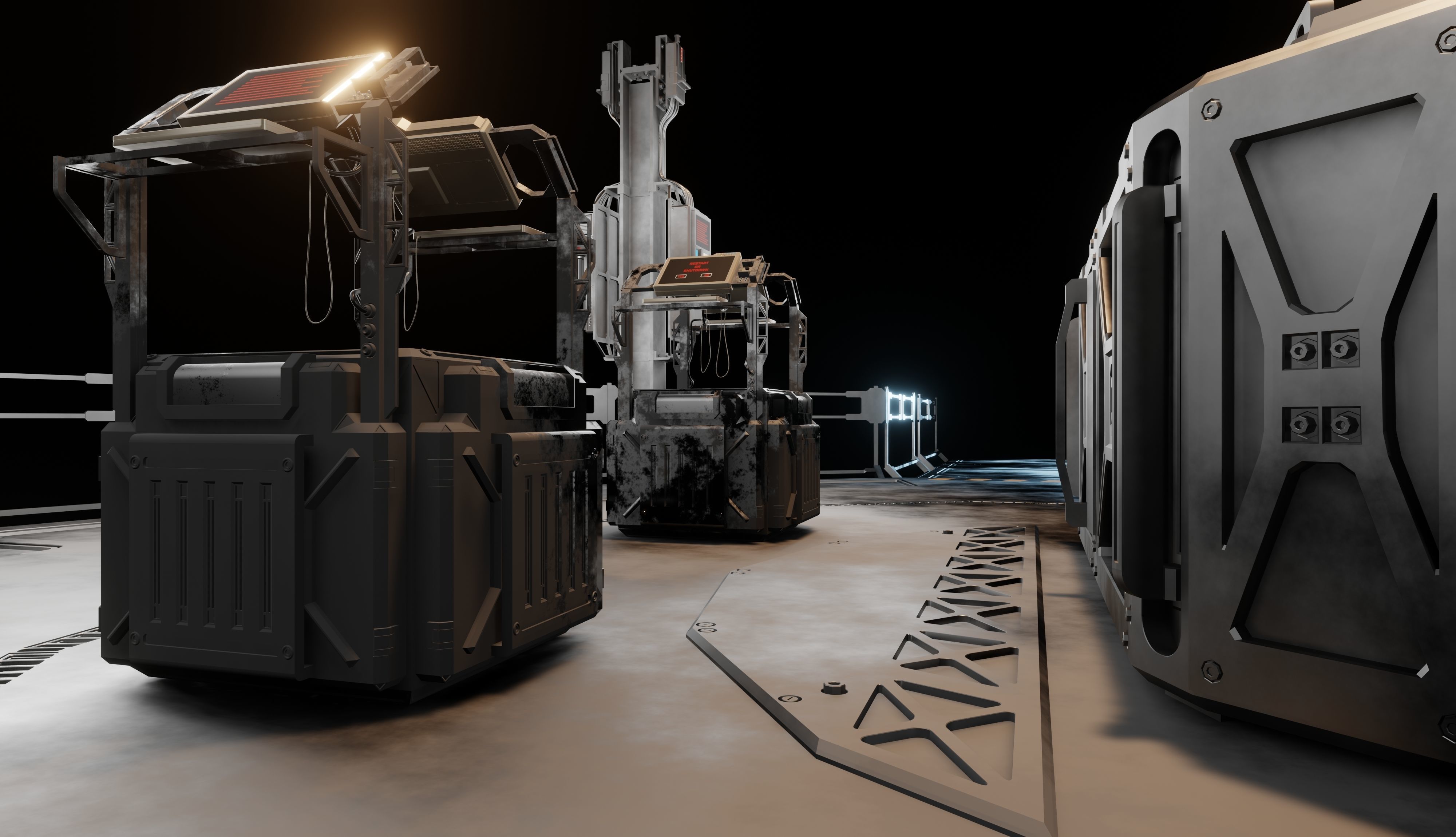 Computer control center 3D model 3D model | CGTrader