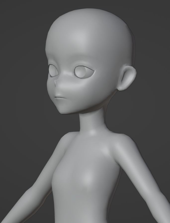 3D model Anime Stylize base mesh model Ver04 VR / AR / low-poly | CGTrader