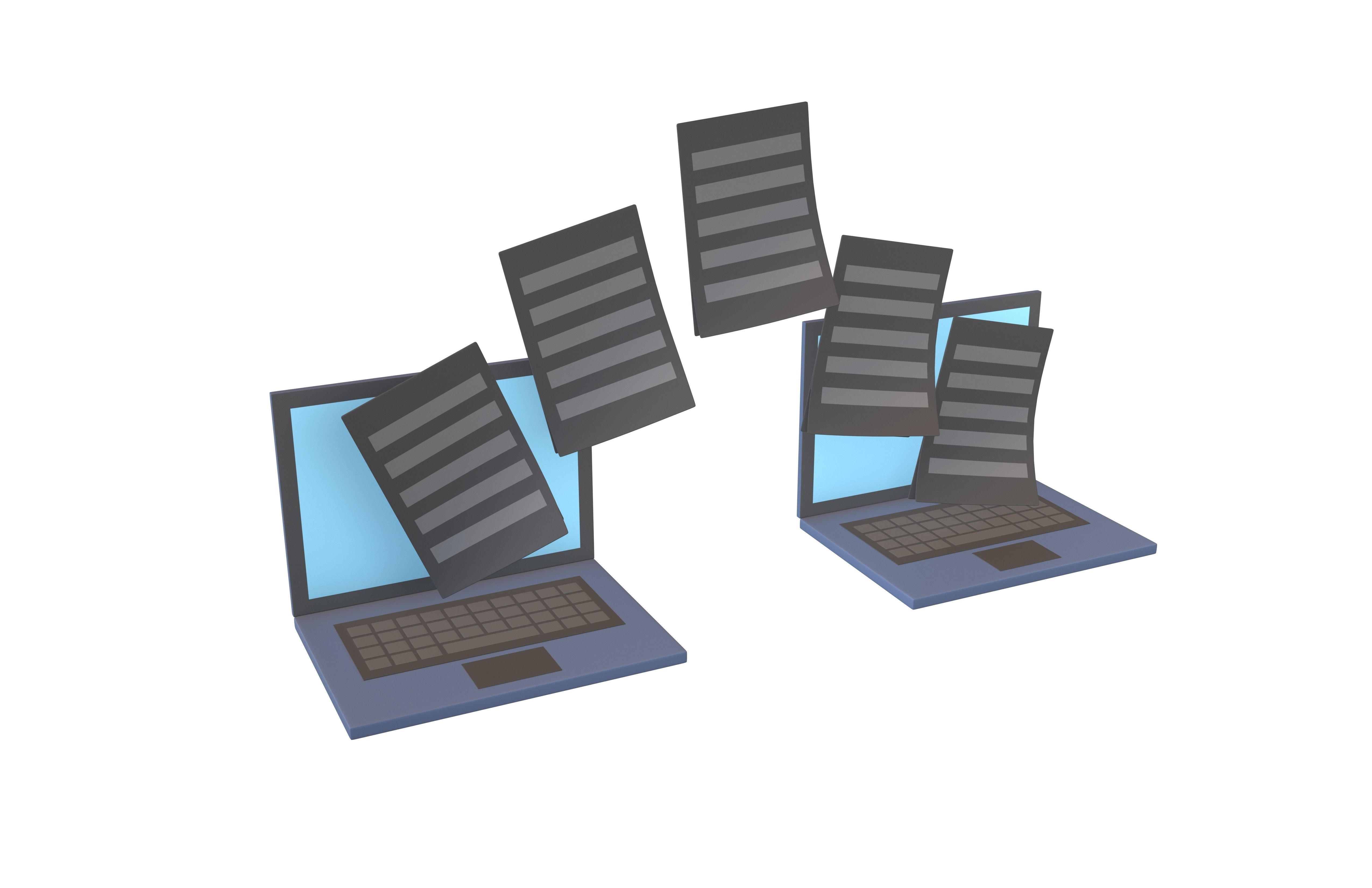 3D model Files Transfer Icon v1 008 VR / AR / low-poly | CGTrader