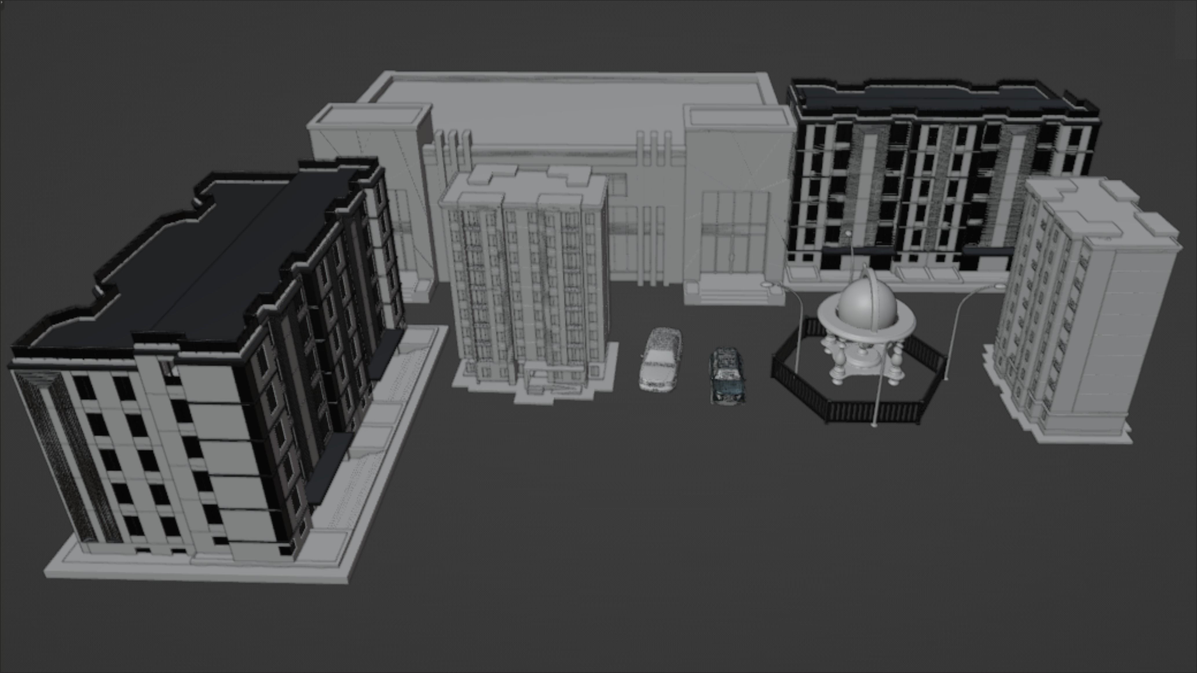 city environment free 3D model rigged | CGTrader