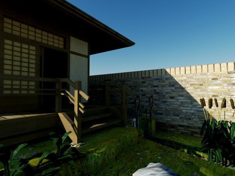 Simple garden Japanese house 3D model 3D printable | CGTrader